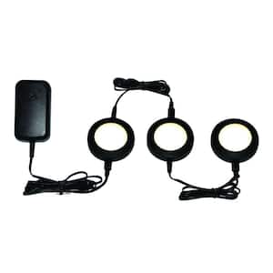Commercial Electric Black LED Dimmable Puck Light Kit DC6376BK - The ...