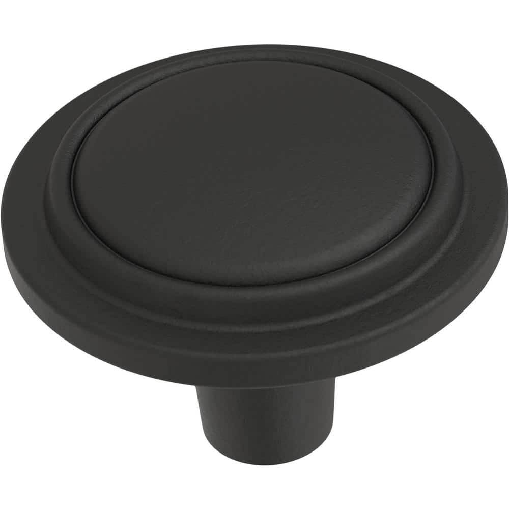 Liberty Top Ring 1-1/4 in. (31 mm) Classic Matte Black Round Cabinet ...