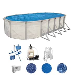 AQUARIAN Independence 24 ft. Round 52 in. Deep Hard Sided Above Ground ...