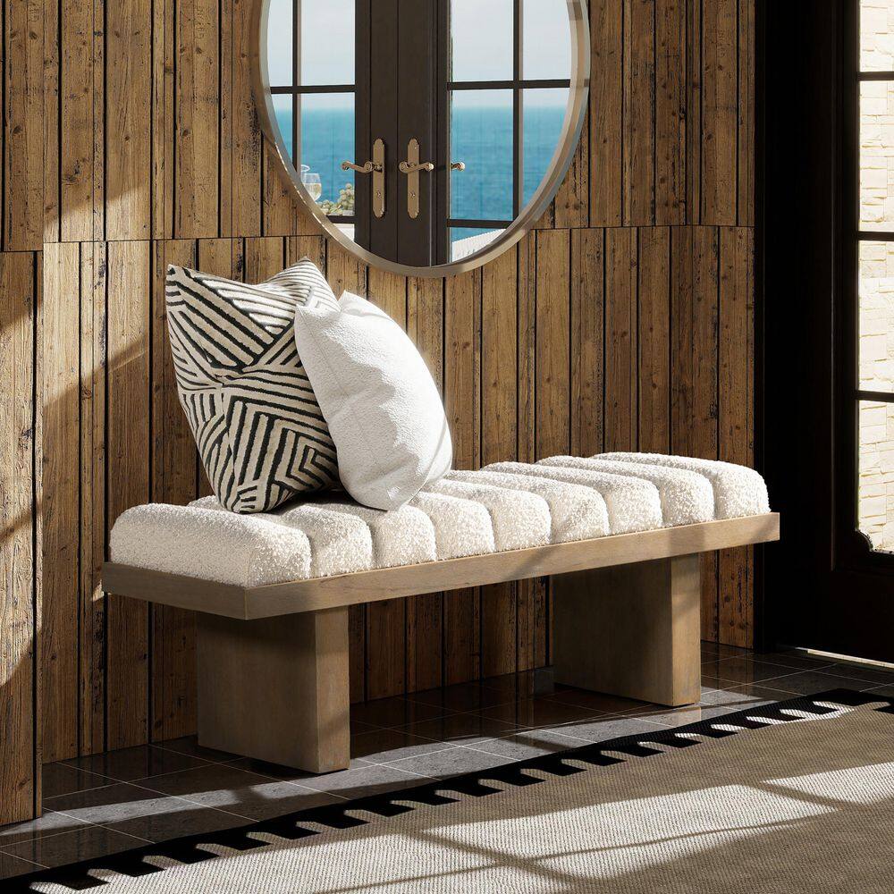 Jennifer Taylor Bella 52 in. Upholstered Modern Accent Bench HMBW-85861 ...