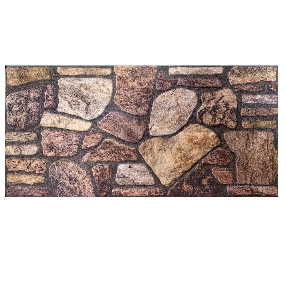 Dundee Deco Falkirk Uffcott II 39.4 in. x 19.7 in. Mahogany Brown Faux ...