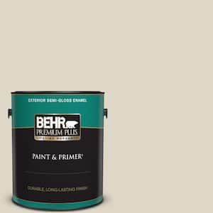 BEHR PREMIUM PLUS 1 gal. #N330-2 Prairie Dust Satin Enamel Low Odor ...