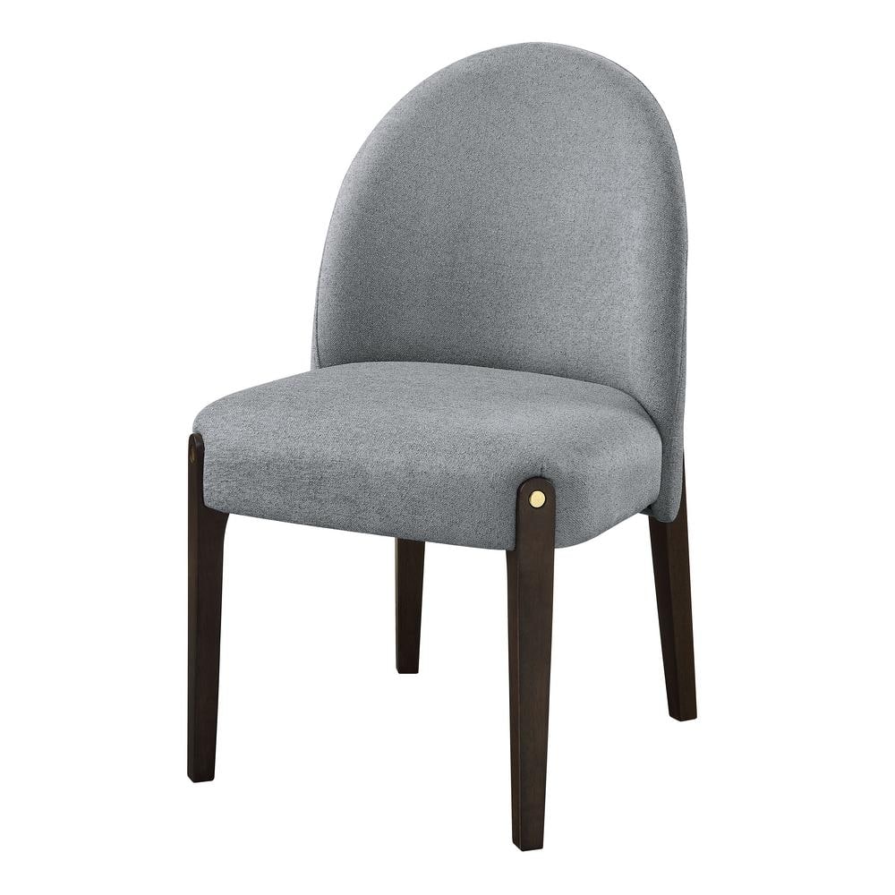 Acme Furniture Cleyten Gray Chenille and Espresso Side Chair (Set-2 ...