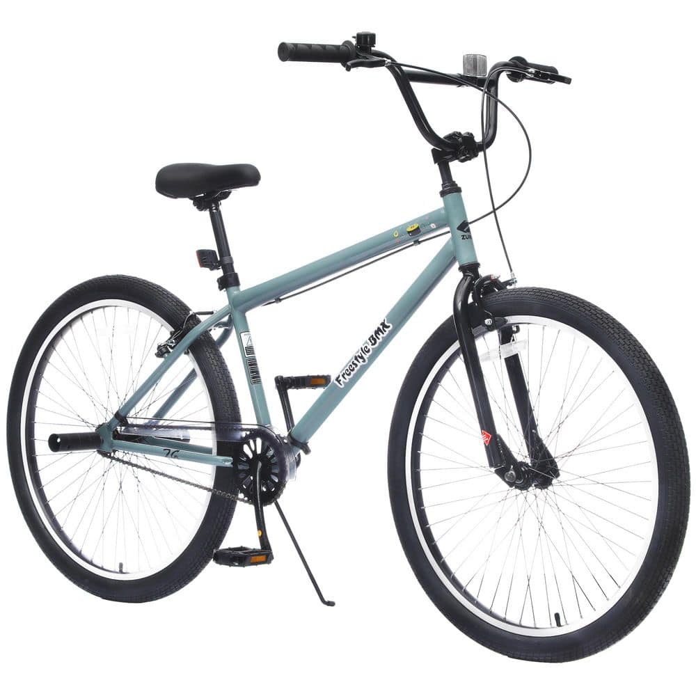 26 in. Blue Single-Speed Freestyle Bike for Boys and Girls Ages 14 Plus ...
