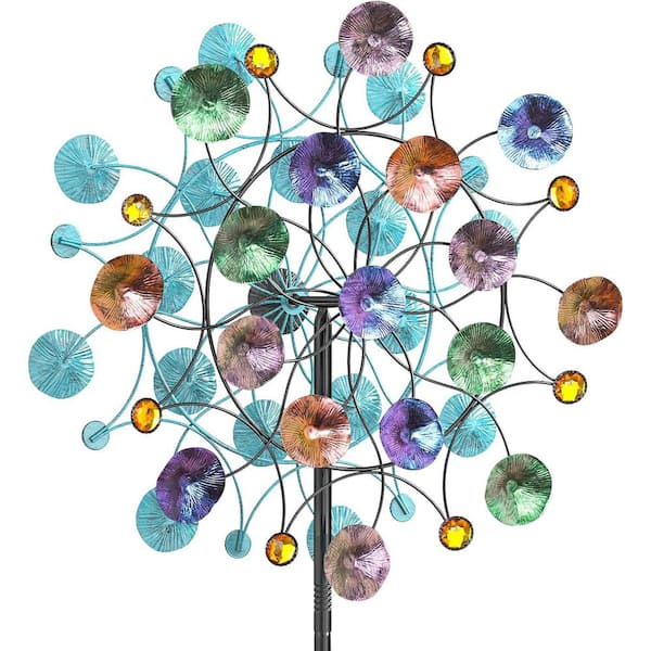 Evergreen Enterprises 73 in. Multi-Colored Multi-Directional Metal Wind ...