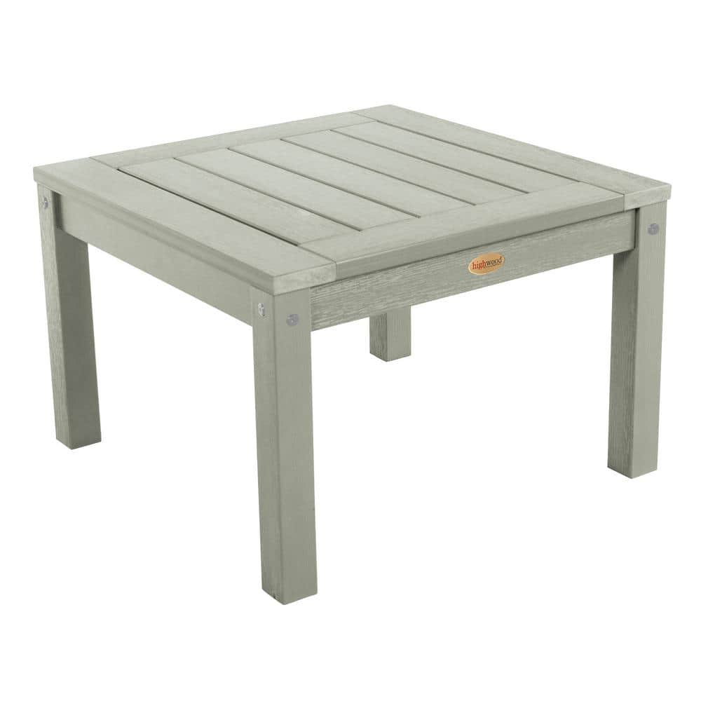 Highwood Adirondack Eucalyptus Square Recycled Plastic Outdoor Side ...