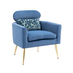 URTR Modern Light Blue Accent Armless Chair, Upholstered Leisure Lounge ...