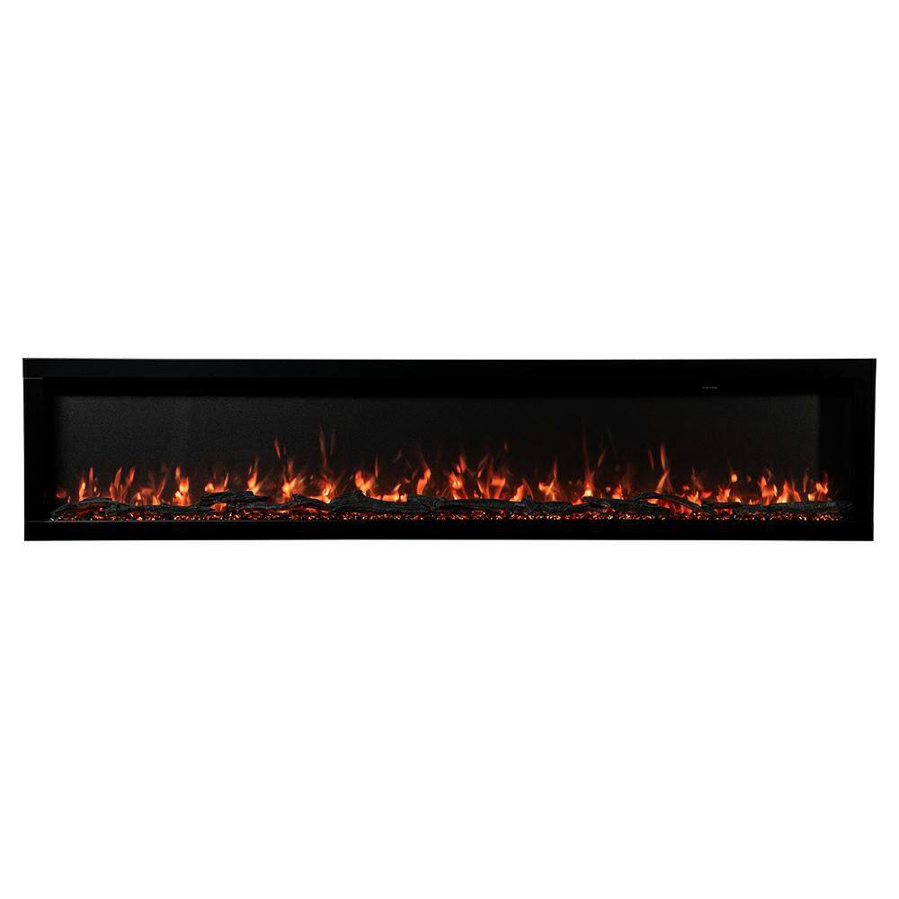 Modern Ember Highmark 84 in. Wall-Mounted Smart Electric Fireplace ...