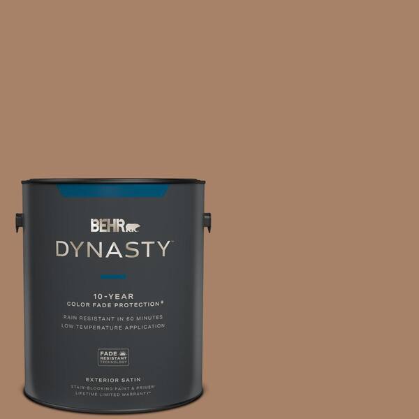 BEHR DYNASTY 1 gal. #MQ2-42 Warm Cognac Satin Enamel Exterior Stain ...