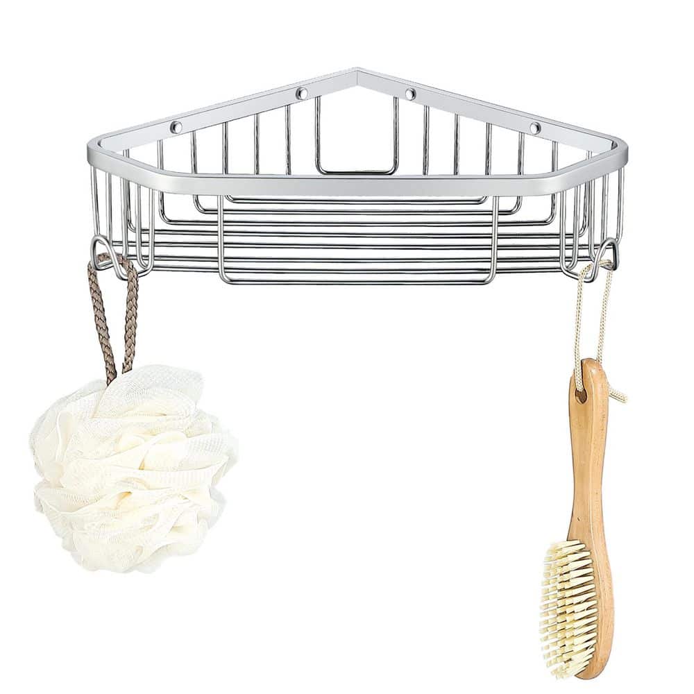 ATKING Wall Mounted Corner Shower Caddy Shower Basket in Polished ...