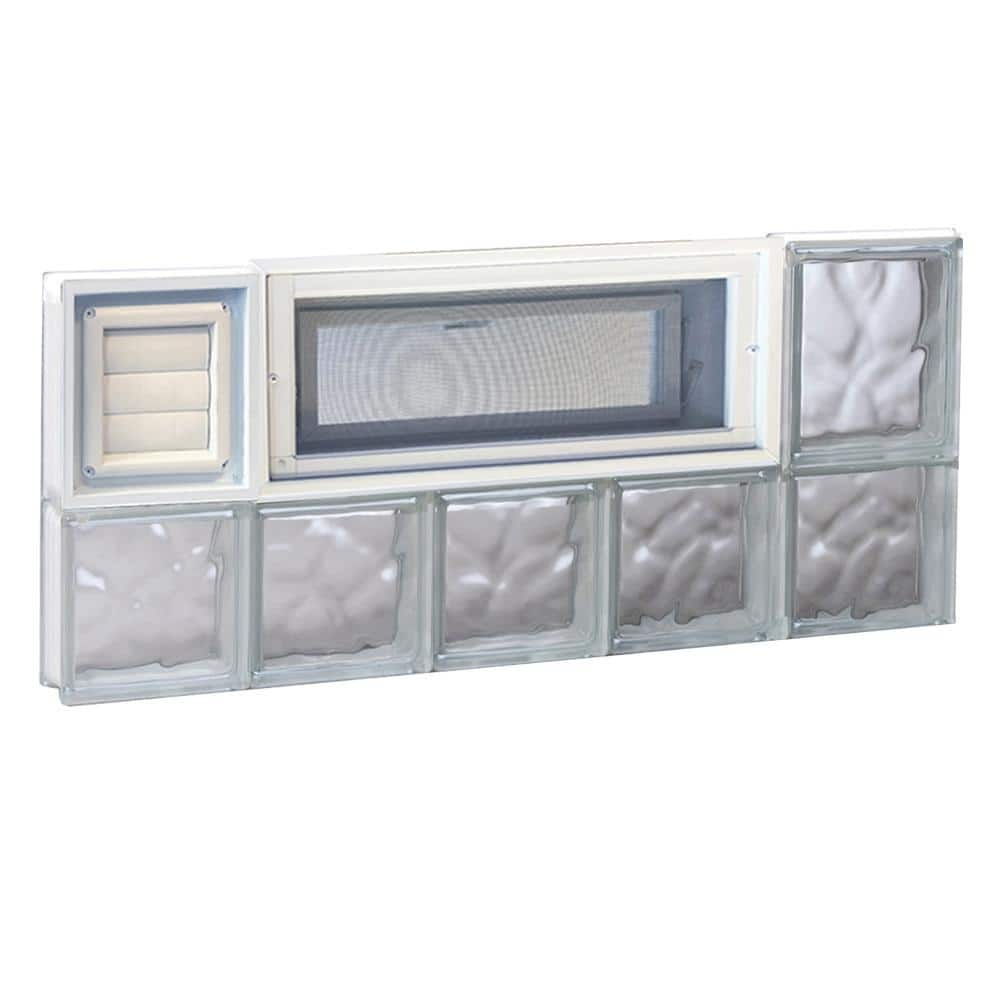 Clearly Secure 28.75 in. x 13.5 in. x 3.125 in. Frameless Wave Pattern ...
