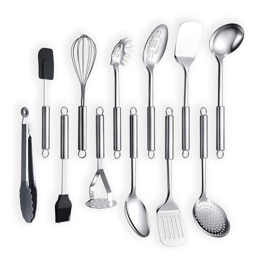 Wudkey 12-Piece Unique Effects Stainless Steel Mirror Finish Cooking ...