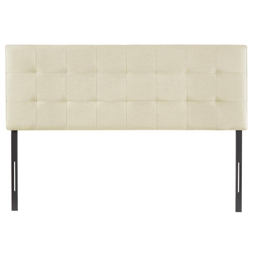 HOMESTOCK Cream Headboards for queen size bed, Tufted Bed Headboard ...