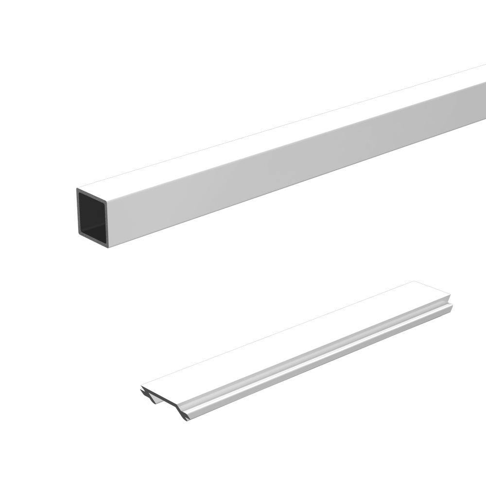 Peak Aluminum Railing 42 in. x 0.6 in. White Aluminum Single Stair ...