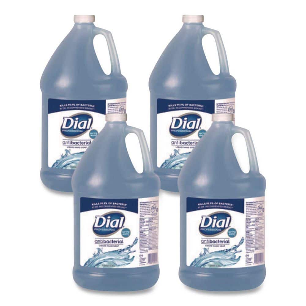 Dial Professional 1 Gal. Spring Water Antibacterial Liquid Hand Soap, 4 ...
