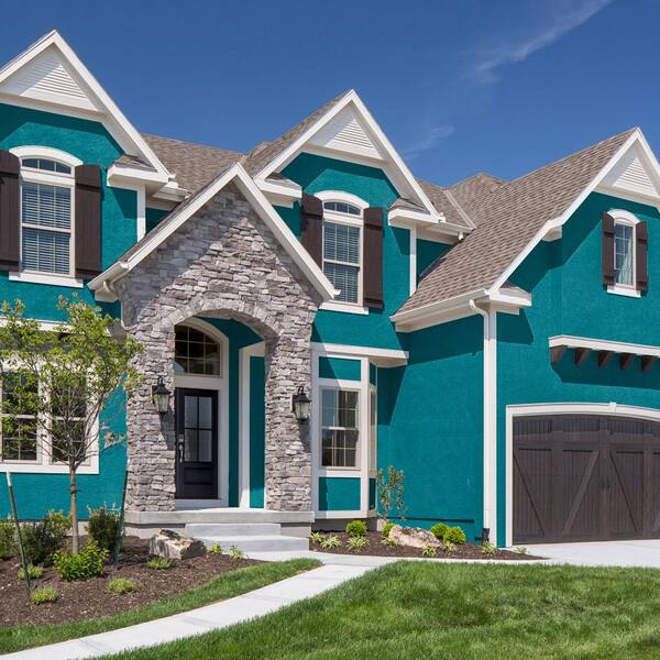 Blue exterior paint store