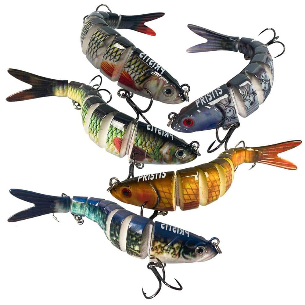 Justincity 5 pcs. Saltwater Fishing Lures Fish Plugs w/ Treble Hooks ...