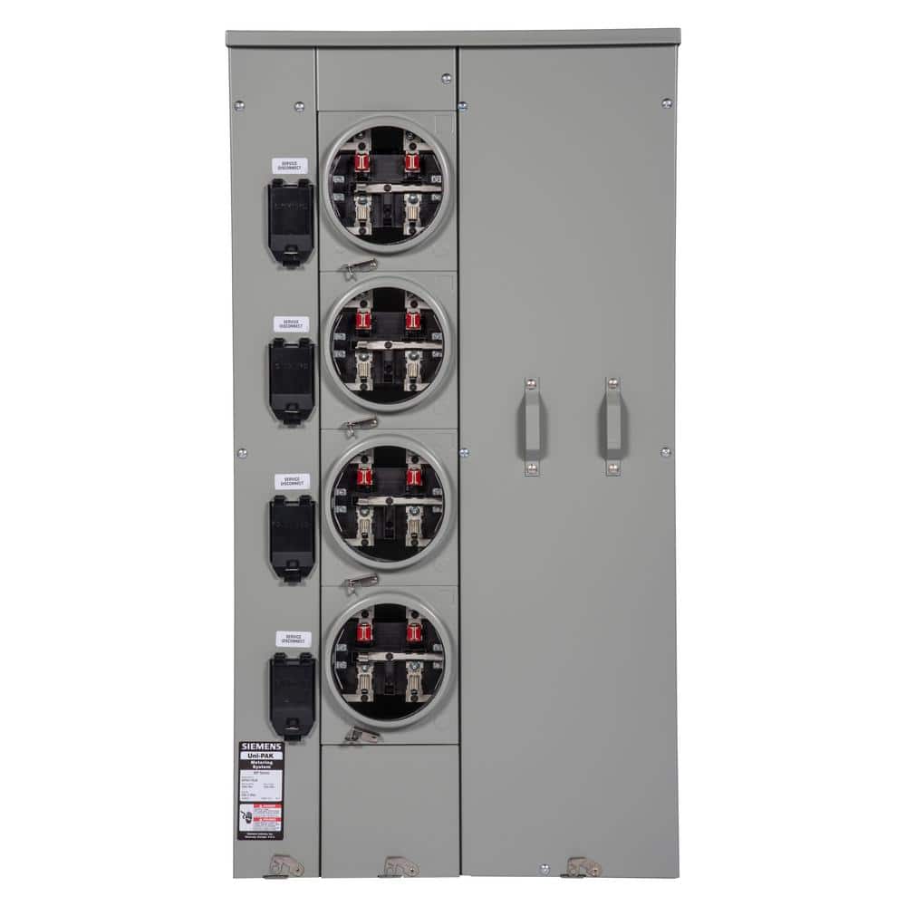Siemens Uni-PAK 4-Gang 400 Amp Ringless-Style Multi-Family Metering ...