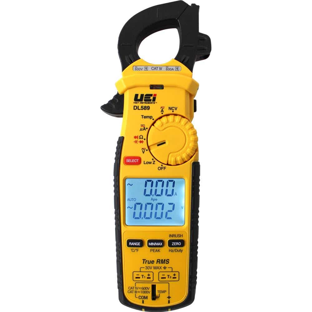 UEi Test Instruments DL589 True-RMS Dual Display 600A Clamp Meter w/DC ...