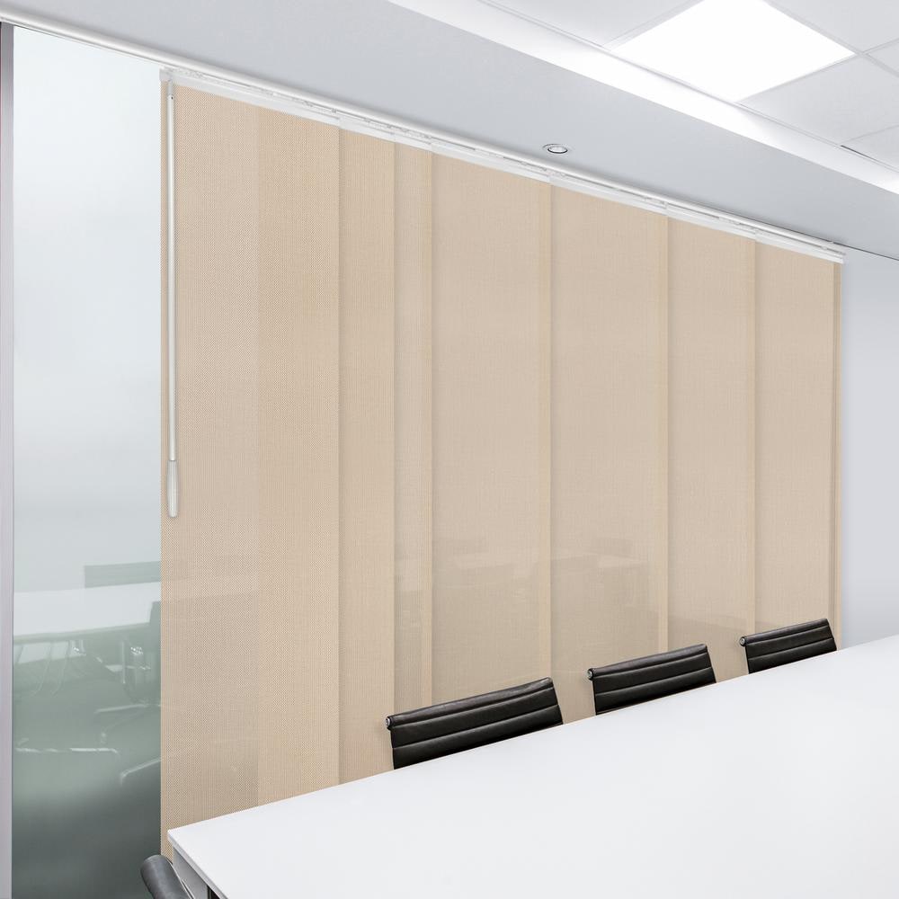 EMOH Sienna Mesh 110 in. - 153 in. W x 94 in. L Adjustable 7-Panel in ...