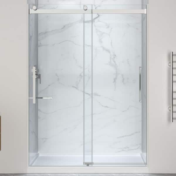ANZZI Stellar 48 in. L x 32 in. W x 76 in. H Alcove Shower Kit with ...