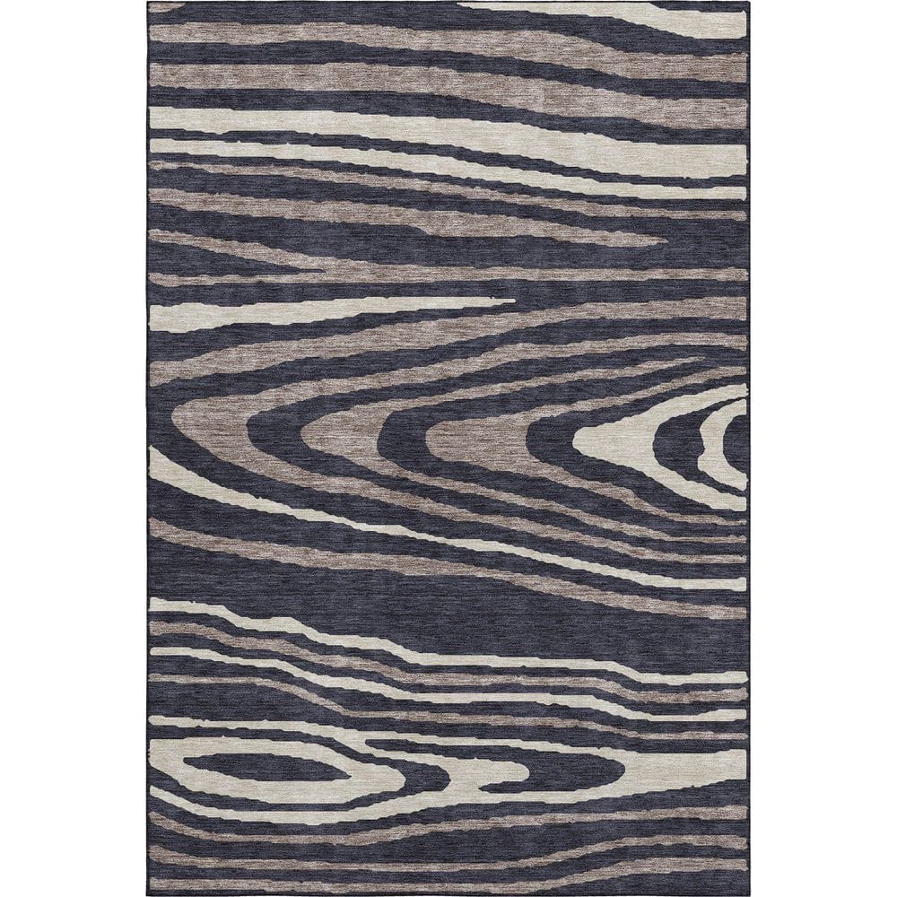 Addison Rugs Mayfield Premium Machine Washable Abstract AMF974 Black 8 ...
