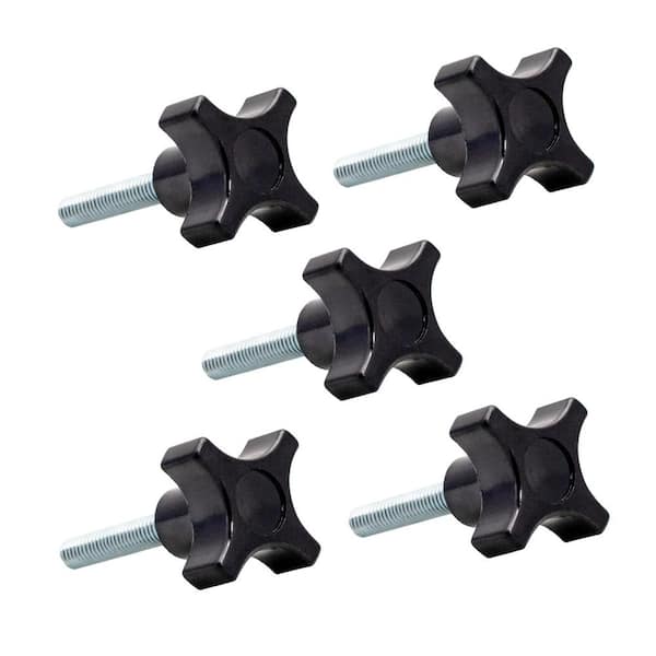 POWERTEC 1/4 in.-20 in., 2 in. L 4-Point Stud Knob (5-Pack) QNB3011 - The Home Depot