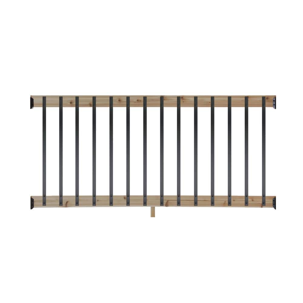 ProWood 6 ft. Cedar Rail Kit with Aluminum Rectangular Balusters 447169 ...