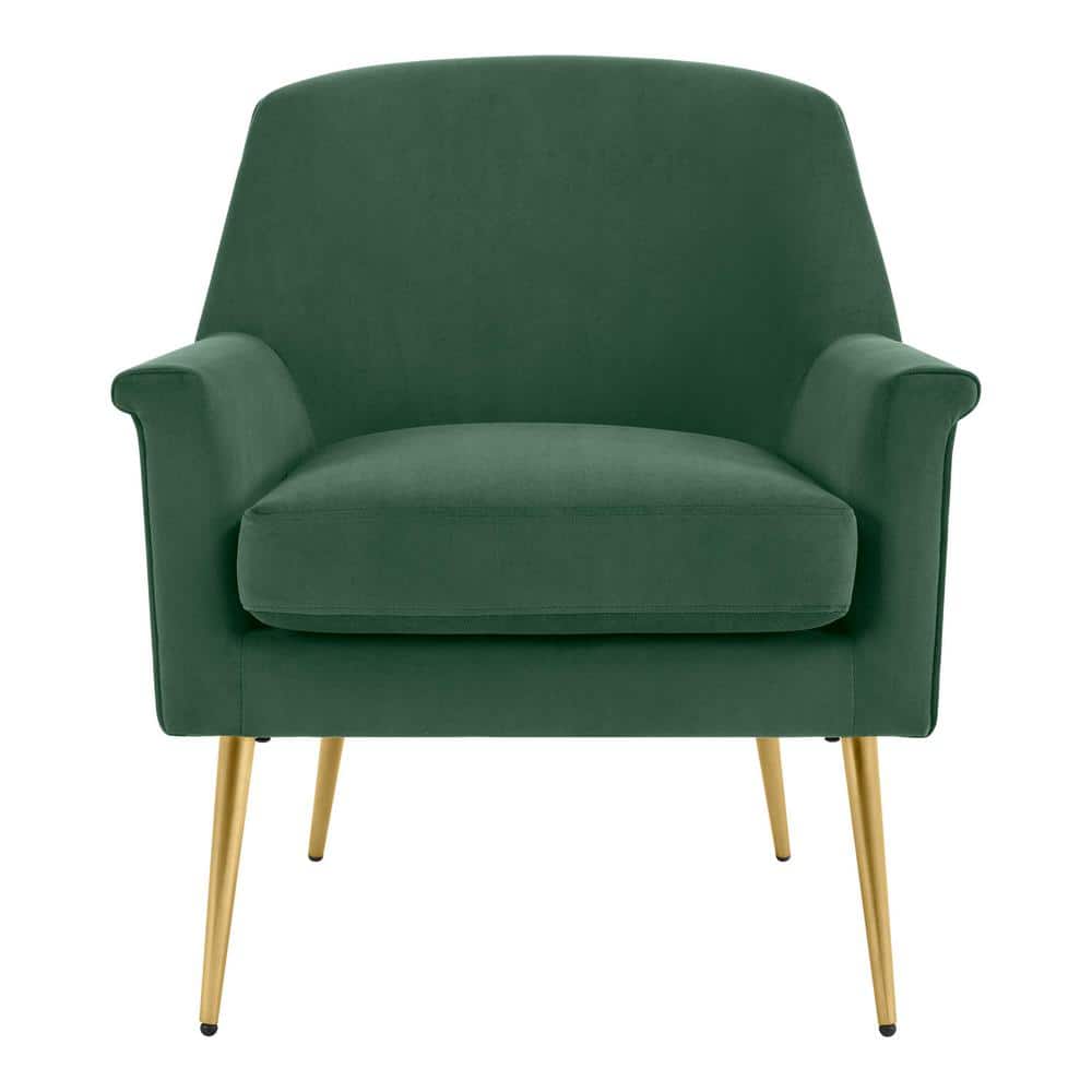 StyleWell Blairmore Verdite Green Velvet Upholstered Accent Chair 280 ...
