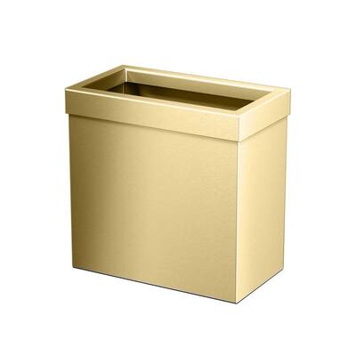 Gatco Modern Waste Can Round in Brushed Brass 1910B