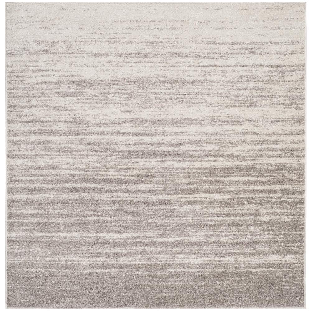 SAFAVIEH Adirondack Light Gray/Gray 10 ft. x 10 ft. Solid Color Striped ...