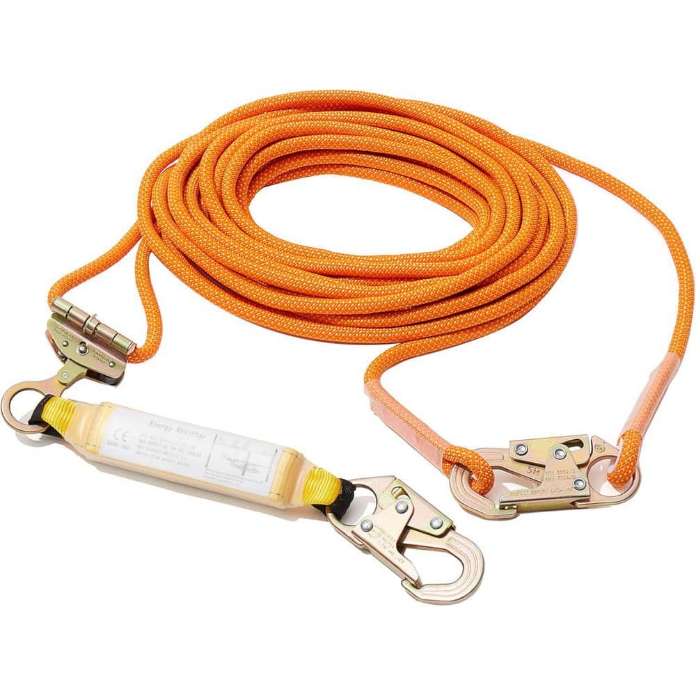 KIWDZFU 100 ft. Retractable Lifeline Rope with Snap Hooks and Shock ...