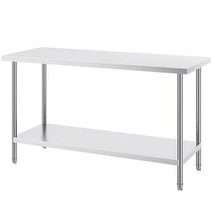 SKYSHALO Stainless Steel Commercial Kitchen Prep Table Work Table with ...
