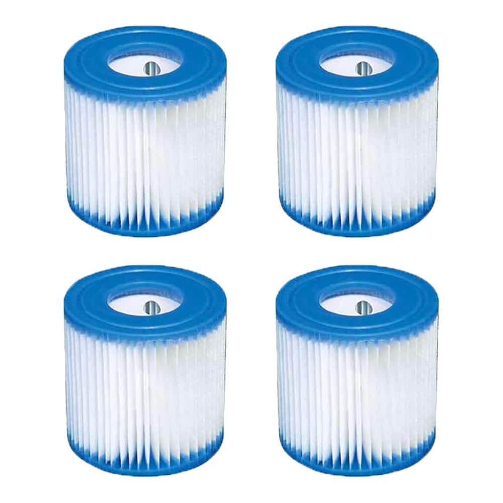 Intex 3.6 in. Dia Type H Pool Replacement Filter Cartridge (4-Pack) 4 x ...