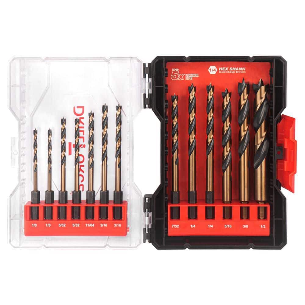 MYWISH High Speed Steel Brad Pilot Point Set (13-Piece) SF-BPB0007 ...