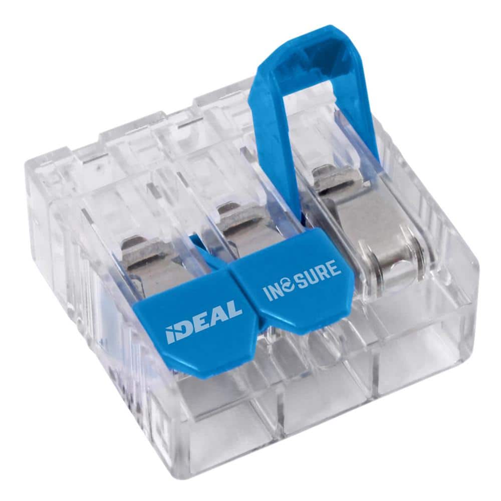 IDEAL In-Sure Lever Wire Connector, 10 AWG, 3-Port Box of 75 30-10L33 ...