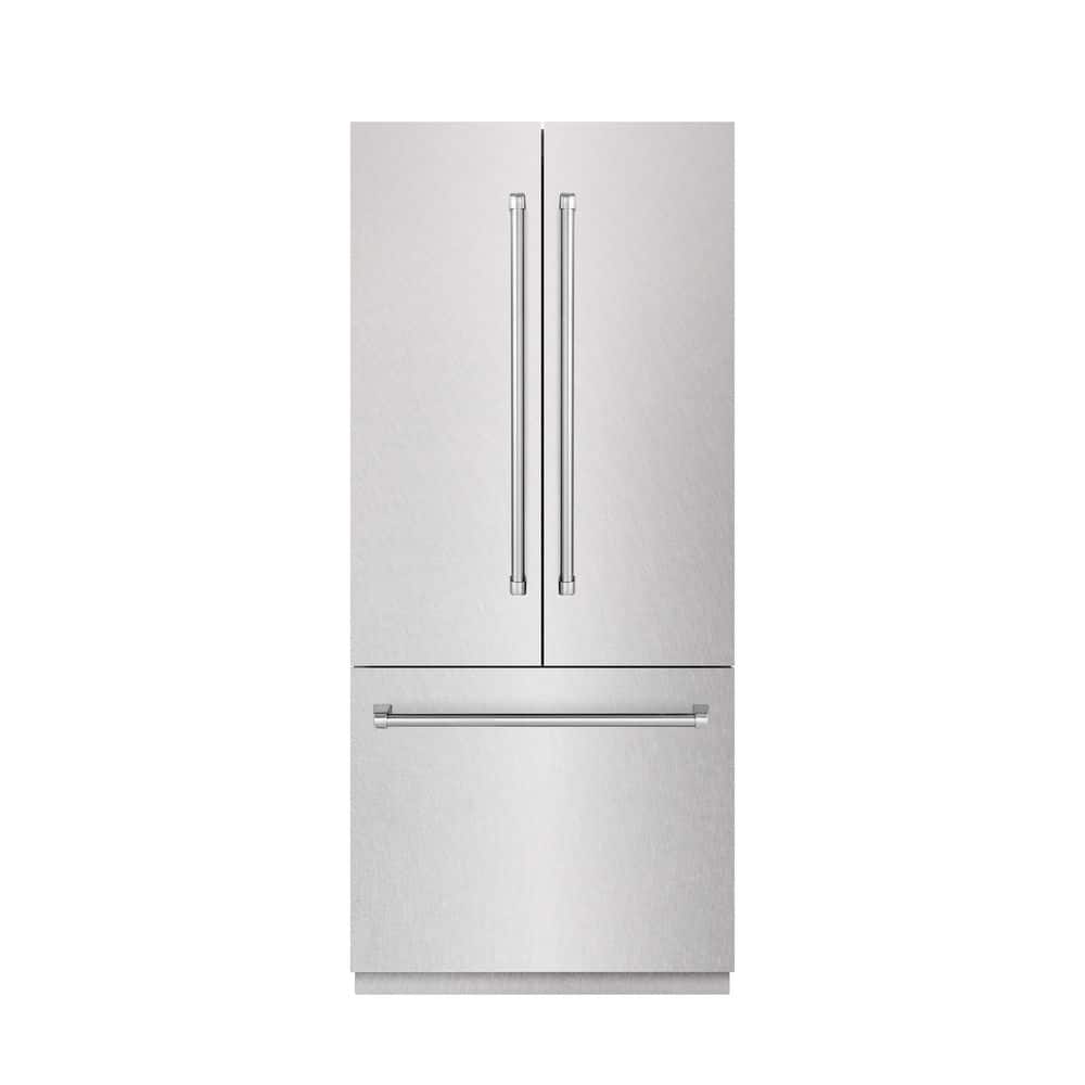 ZLINE Kitchen and Bath 36 in. French Door Built-In Refrigerator with ...