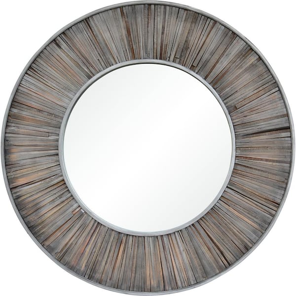 Large Round Grey Modern Mirror (45 in. H x 45 in. W) NDD21M329 - The ...