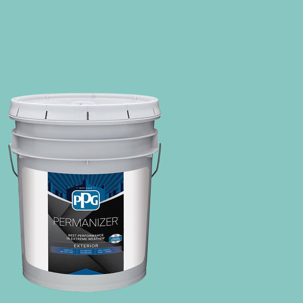 PERMANIZER 5 gal. PPG17-31 Caribbean Crush Satin Exterior Paint PPG17 ...