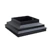 NUVO IRON 4 in. x 4 in. Black Plastic Post Base Skirt and Post Cap ...