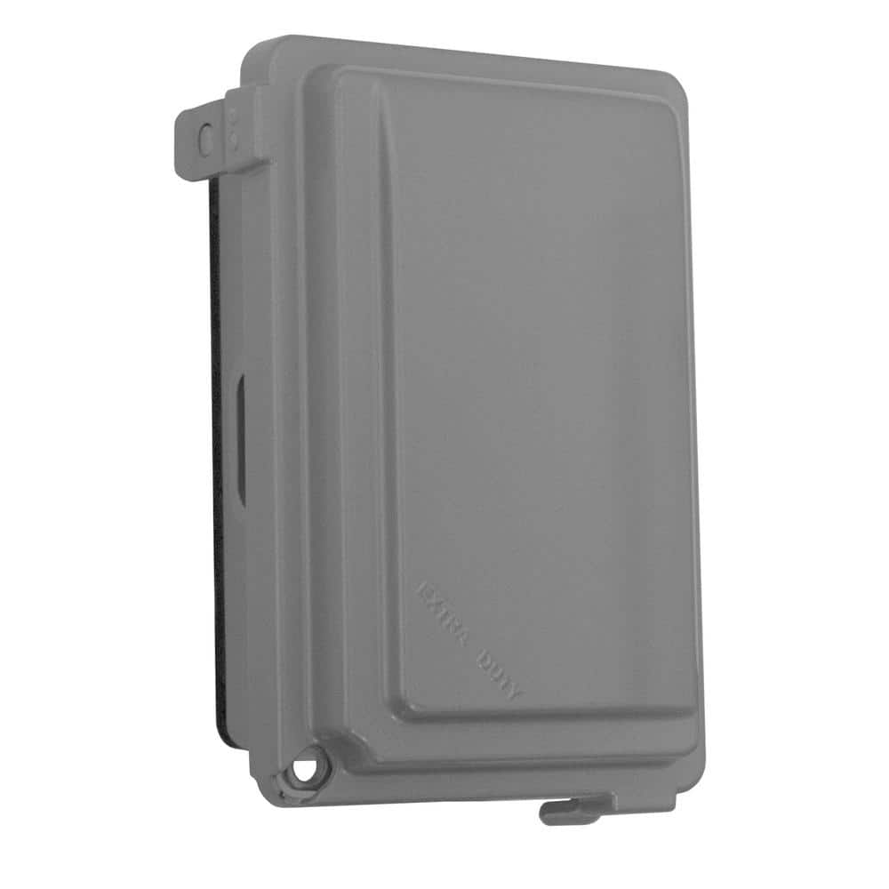 Commercial Electric 1-Gang Metal Weatherproof Electrical Outlet While ...