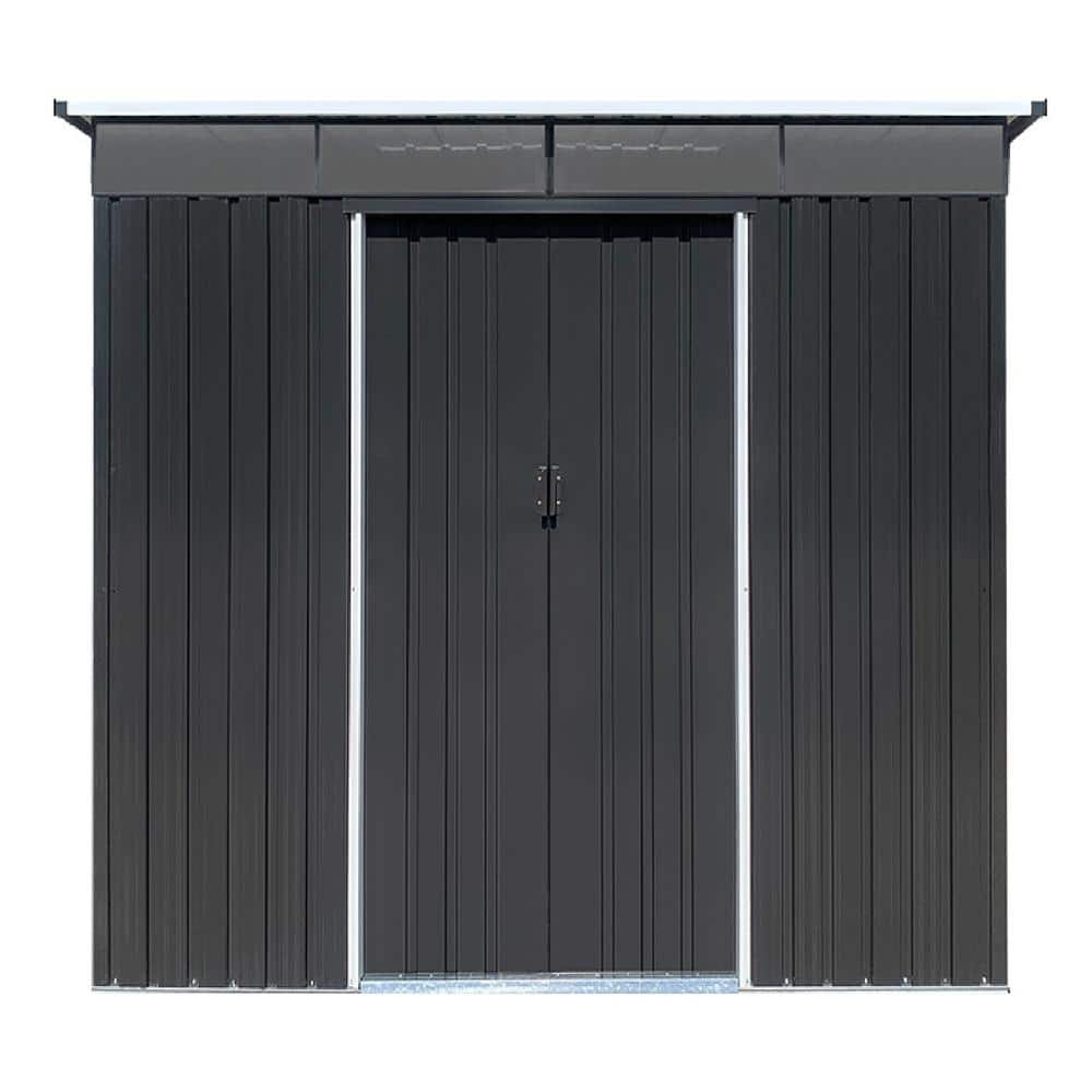 Misopily 8 ft. W x 6 ft. D Metal Garden Sheds for Outdoor Storage with ...