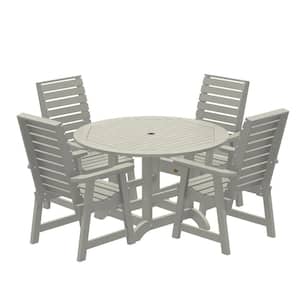 Wildridge Classic Dark Gray 5-Piece HDPE Plastic Outdoor Patio Dining ...