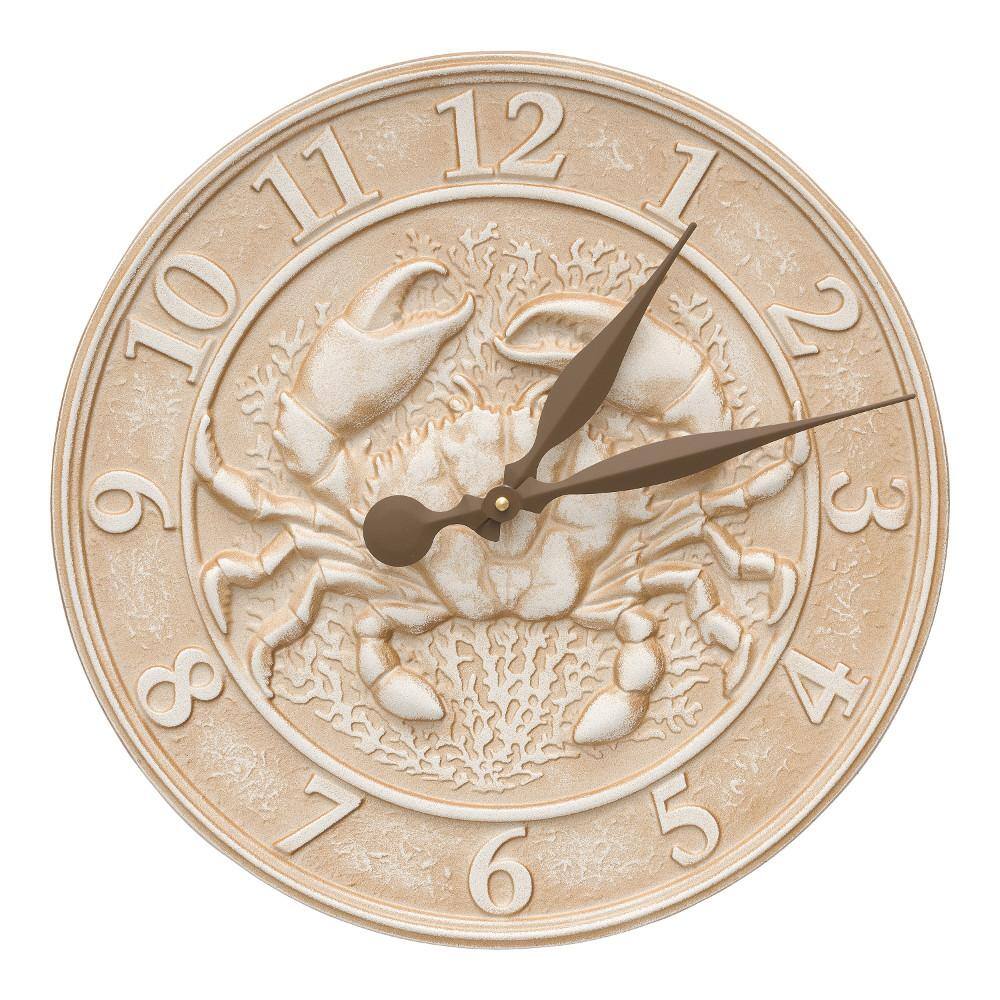 Whitehall Products 16 in. Crab Sea Life Indoor Outdoor Wall Clock 10431 ...