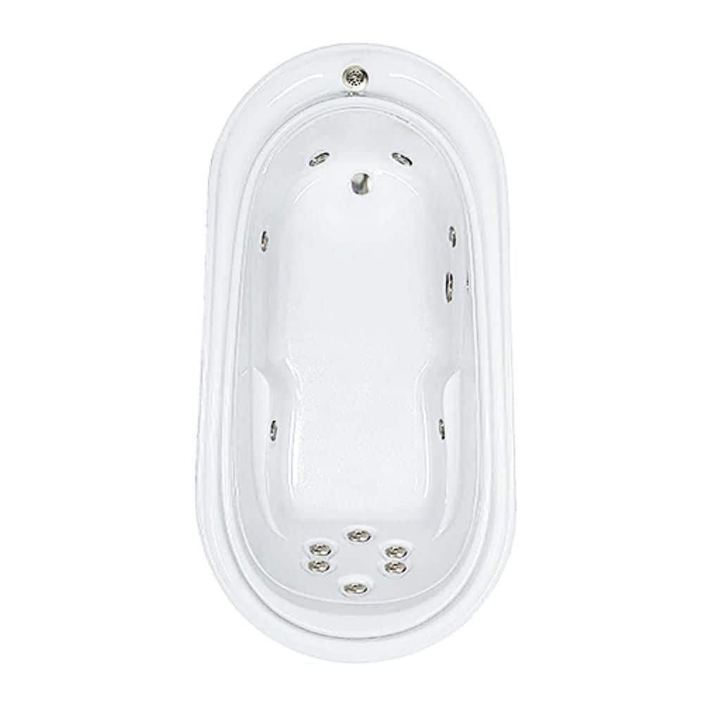 Comfortflo Premier 72 in. x 37 in. Acrylic Oval Drop-in Whirlpool ...