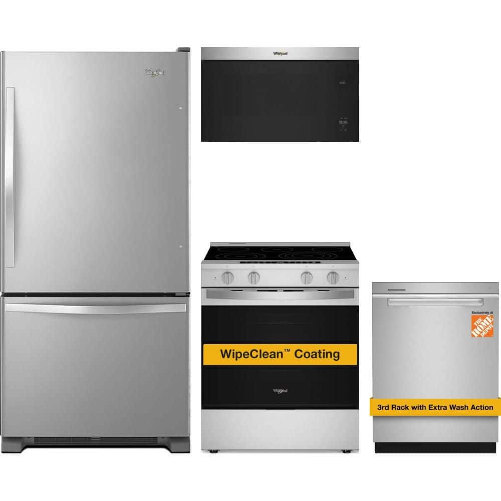 Whirlpool 22 cu. ft. Standard Depth Refrigerator with 5 Burner Slide-In ...