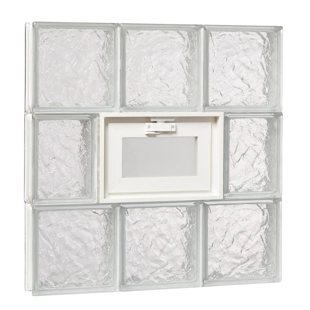 TAFCO WINDOWS 23.25 in. x 23.25 in. x 3.125 in. Ice Pattern Glass Block ... TAFCO WINDOWS 23.25 in. x 23.25 in. x 3.125 in. Ice Pattern Glass Block ...