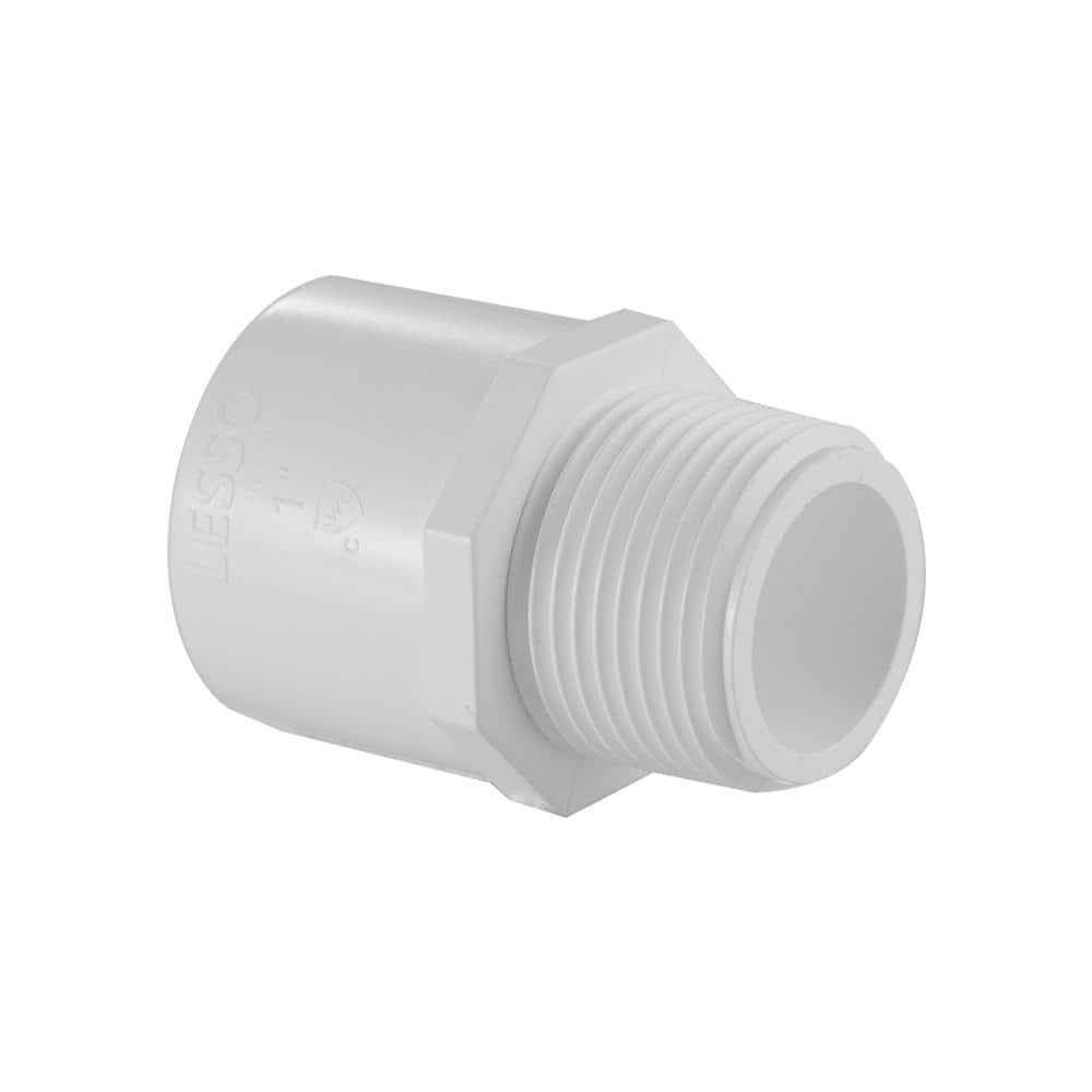 IPEX 1-1/4 in. PVC Schedule 40 MPT X Soc Male Adapter 235326 - The Home ...