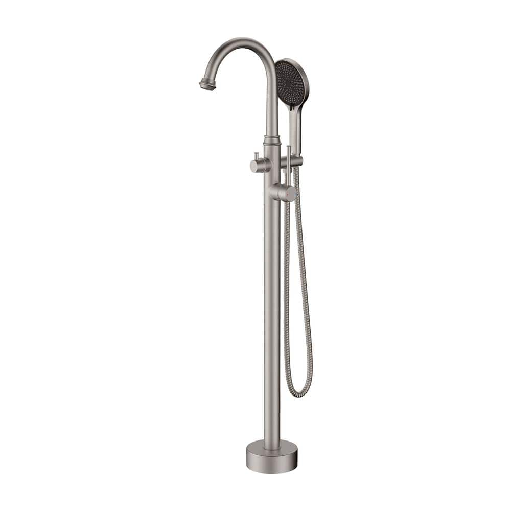 GIVING TREE Single-Handle Freestanding Tub Faucet with Multifunctional ...