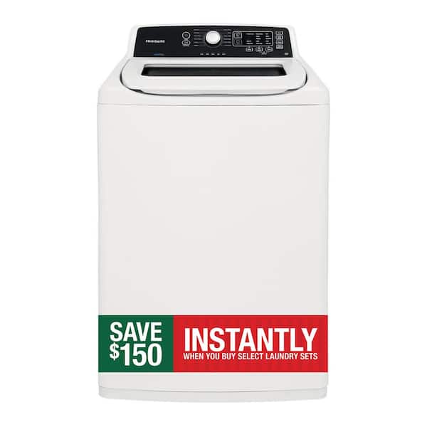 Frigidaire 4.1 cu. ft. White High Efficiency Top Load Washing Machine ...